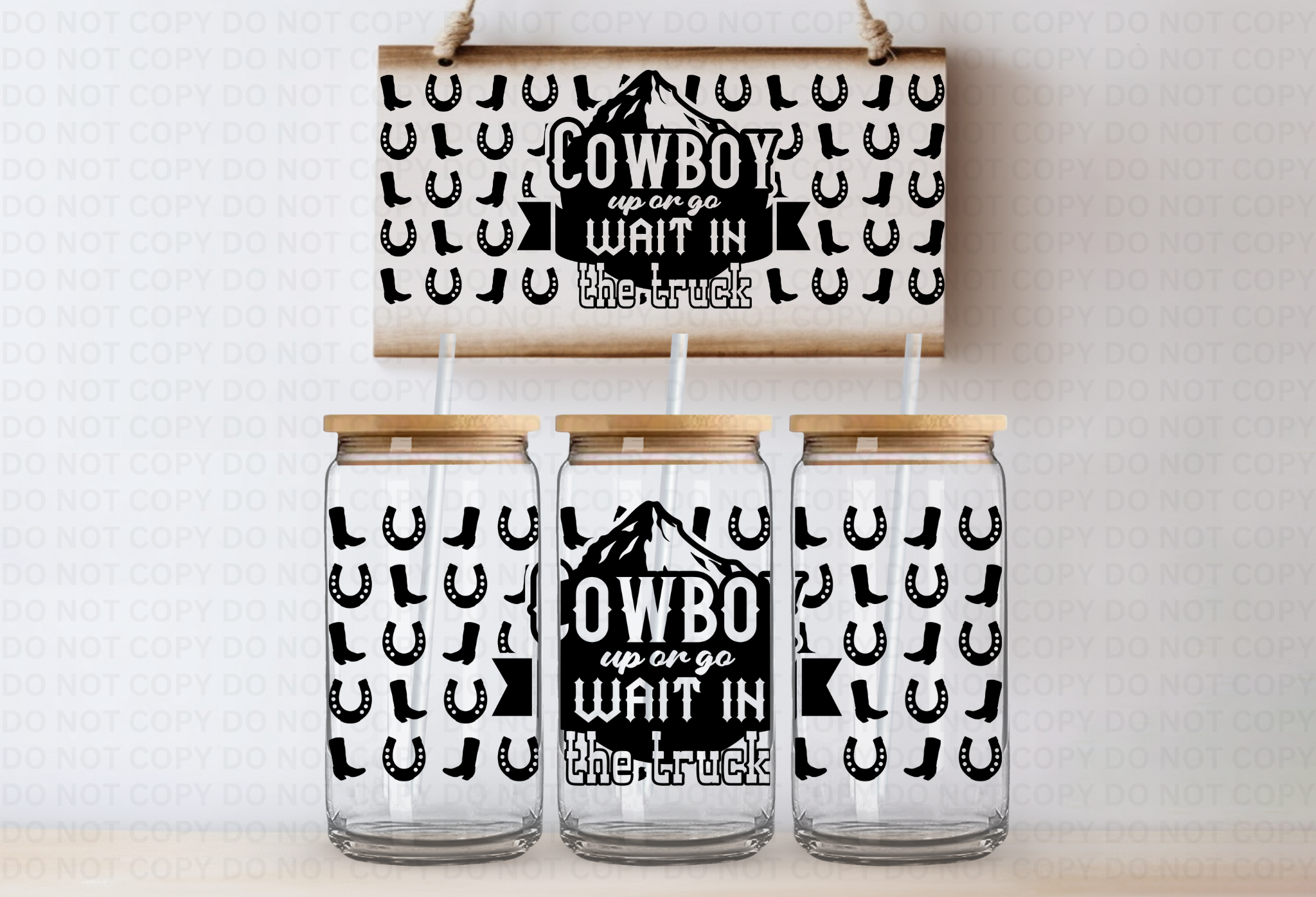 Cowboy Up UVDTF 16oz CUP WRAP – 208 Custom Designs