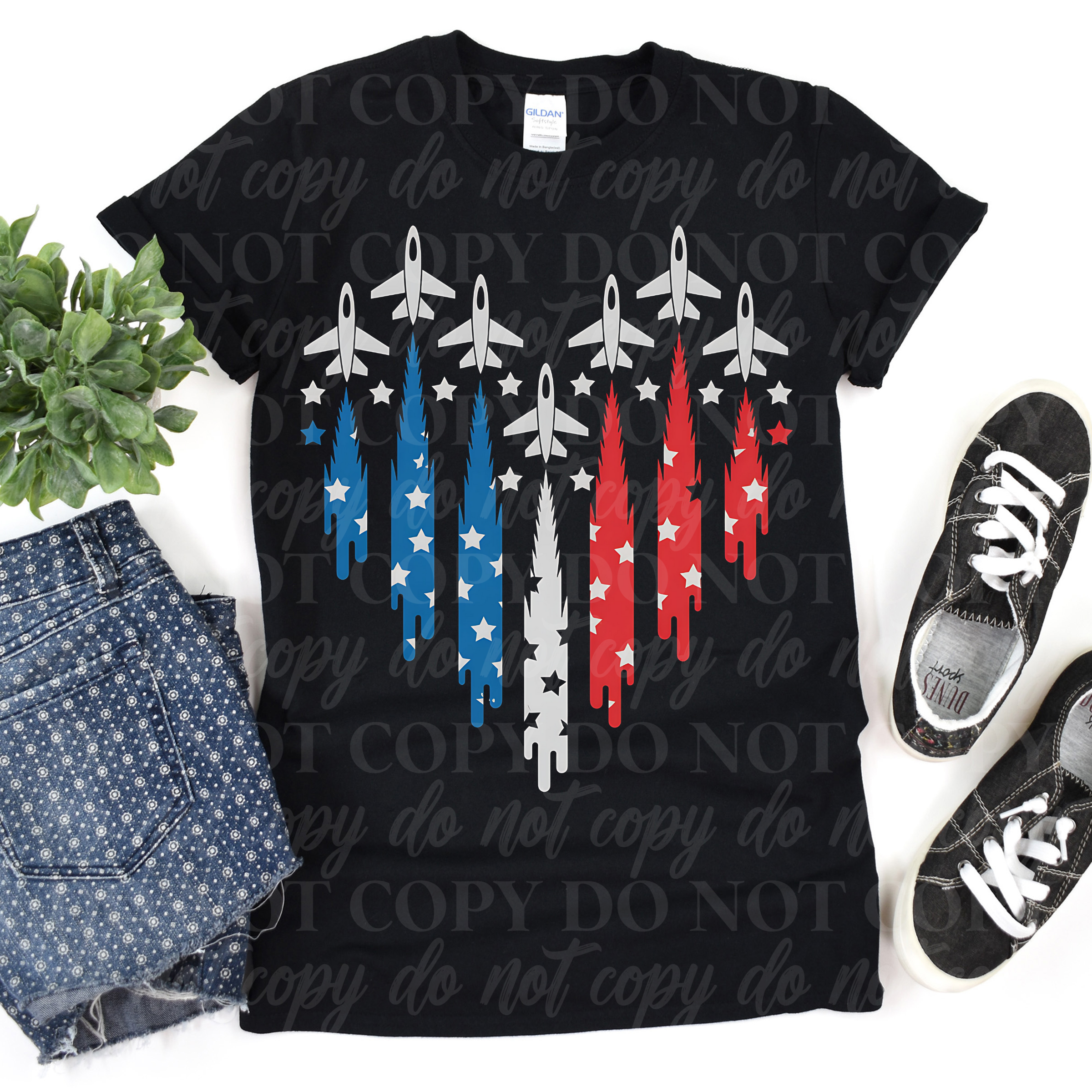 patriotic Airplane – 208 Custom Designs
